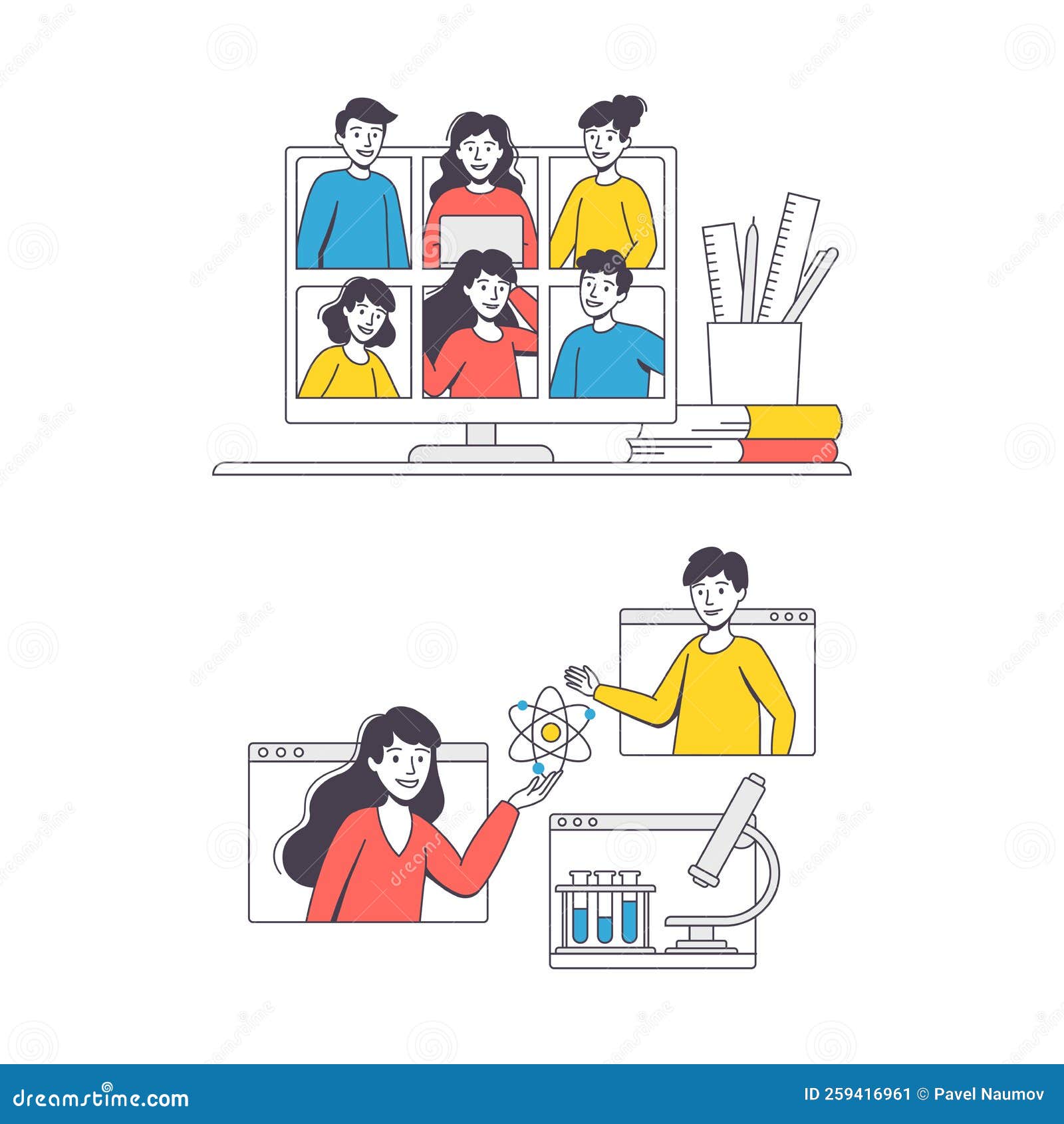 Online Learning with Student and Teacher Engaged in Virtual Classes ...