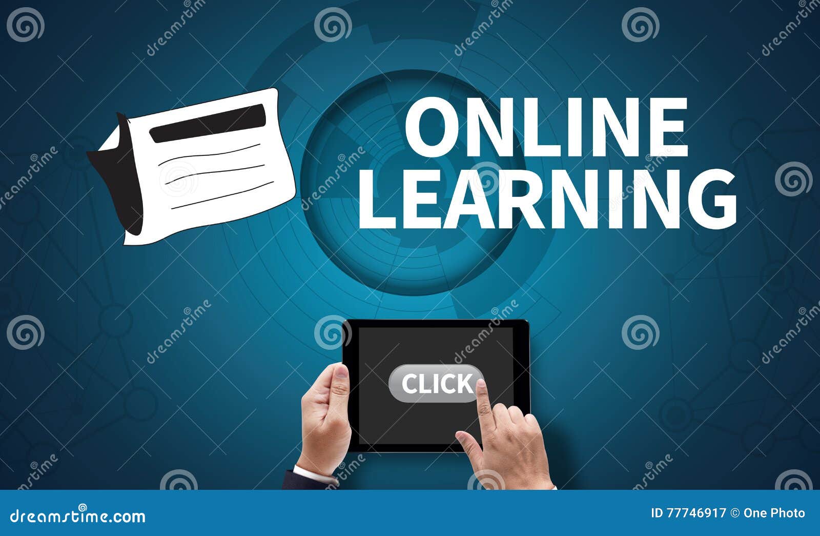ONLINE LEARNING stock image. Image of colorful, lifestyle - 77746917