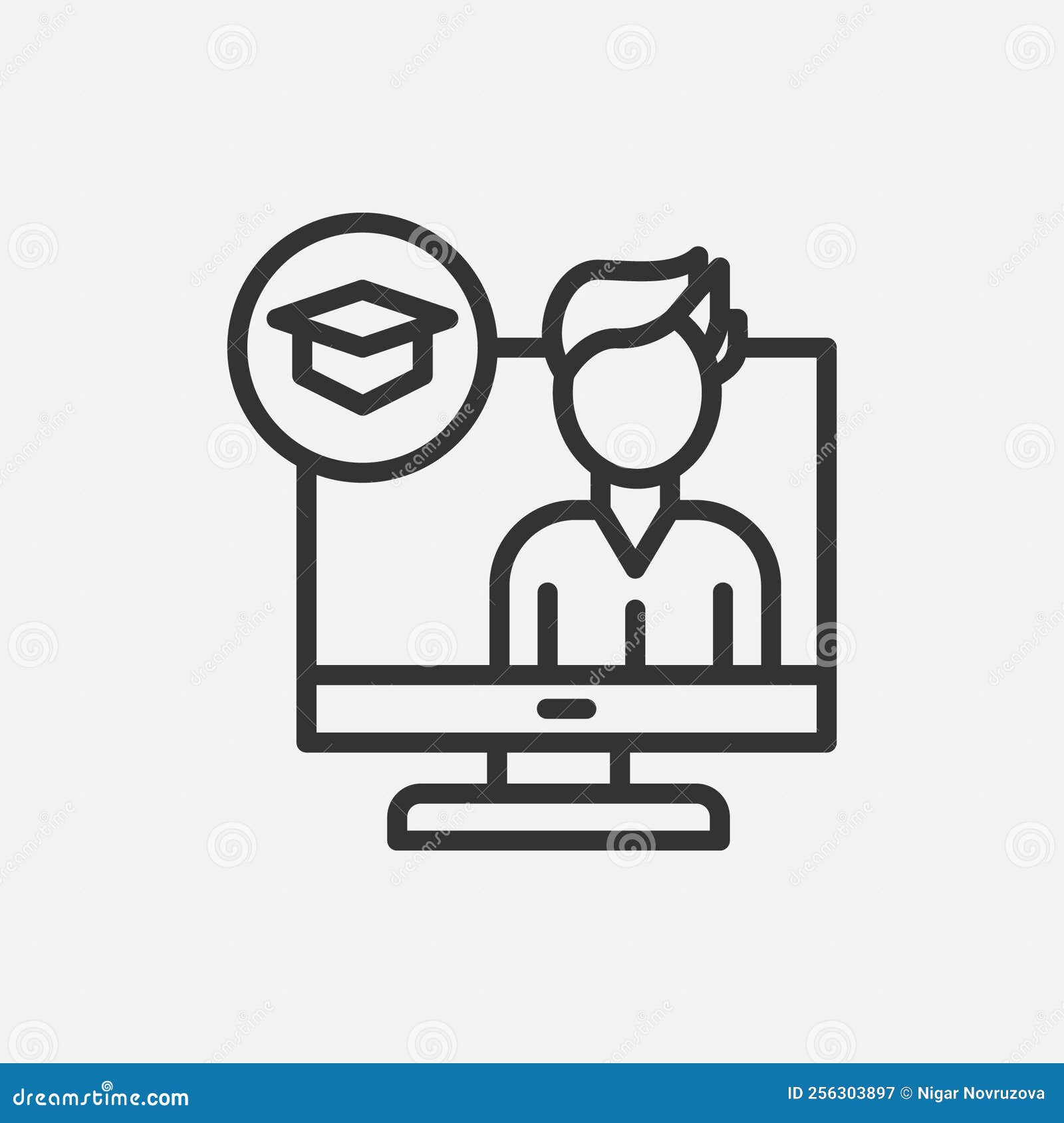 Online Learning Vector Icon. Online Education Icon Symbol Stock Vector ...