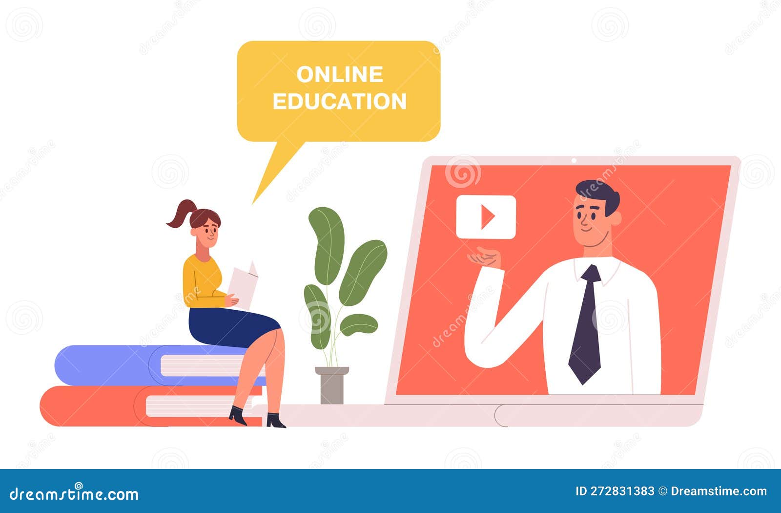 3D Illustration Of A Laptop Notebook With Words Virtual Learning On The ...