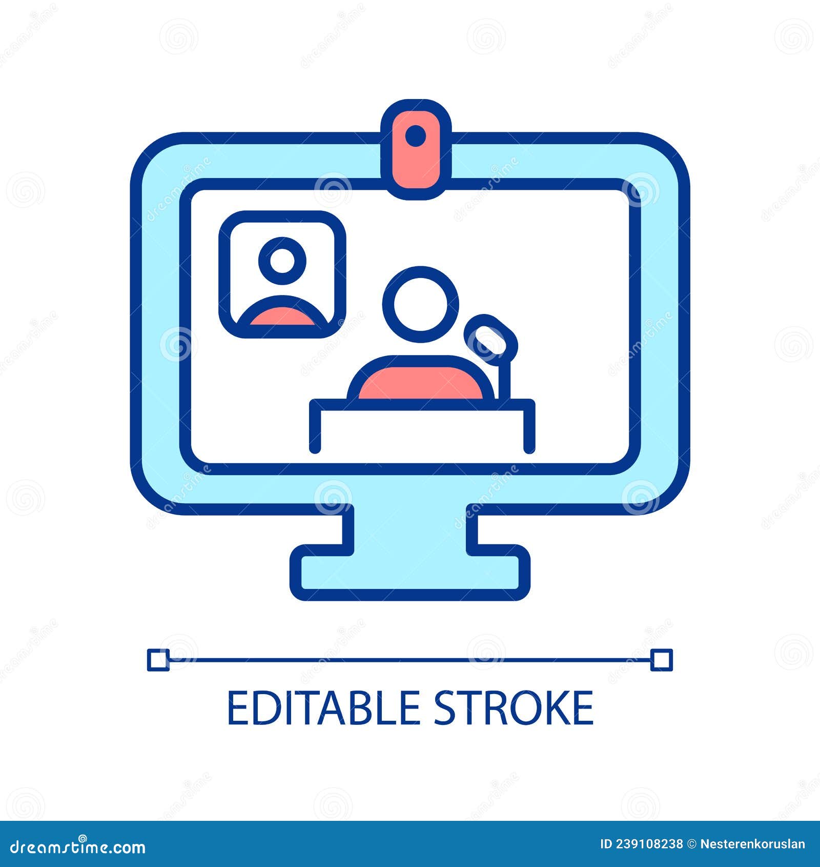 Online Lecture RGB Color Icon Stock Vector - Illustration of lesson ...