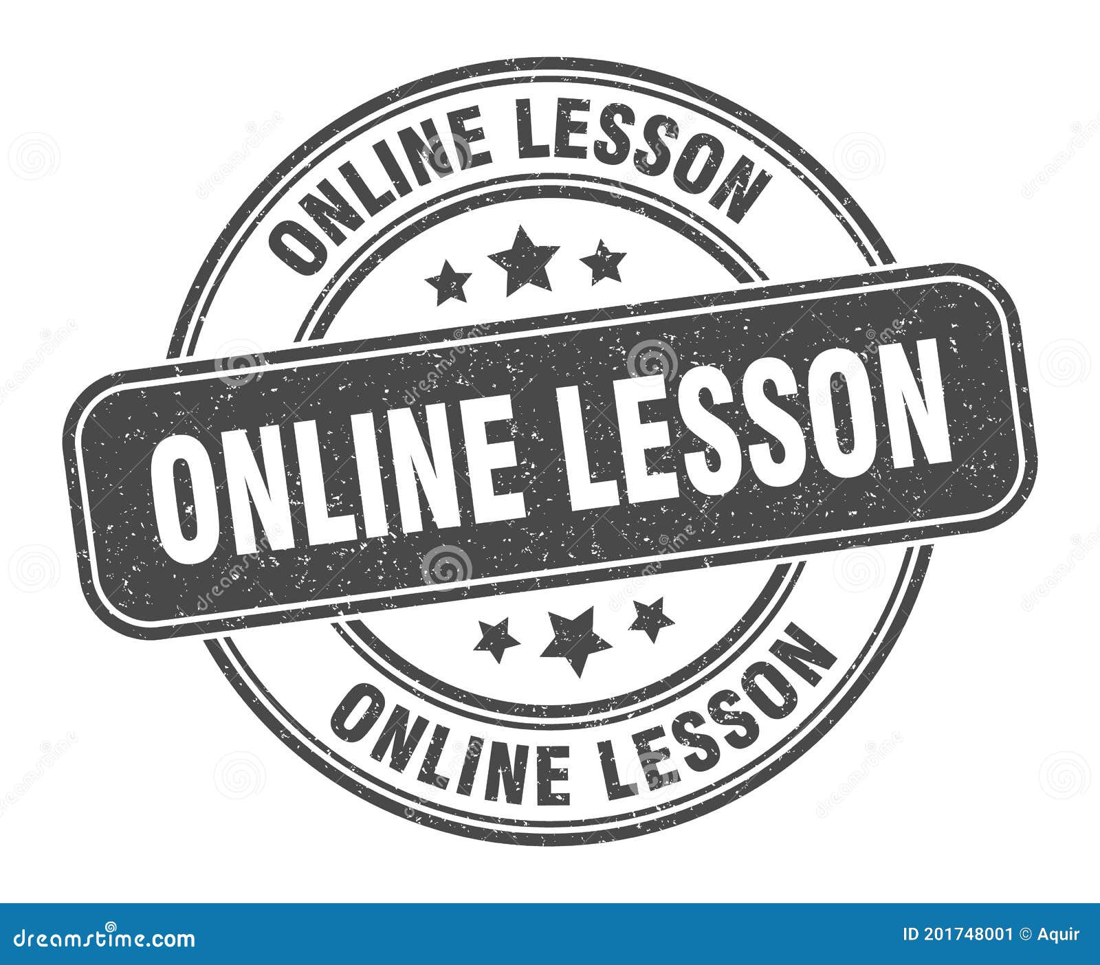 Online Lesson Stamp. Online Lesson Label. Round Grunge Sign Stock ...