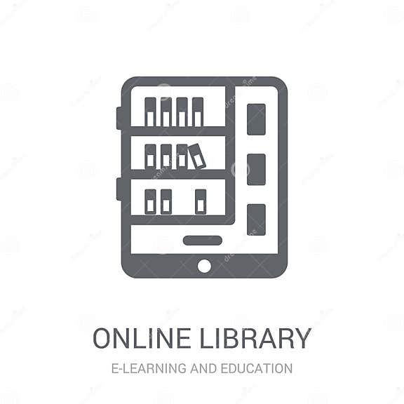 Online Library Icon. Trendy Online Library Logo Concept on White Stock ...
