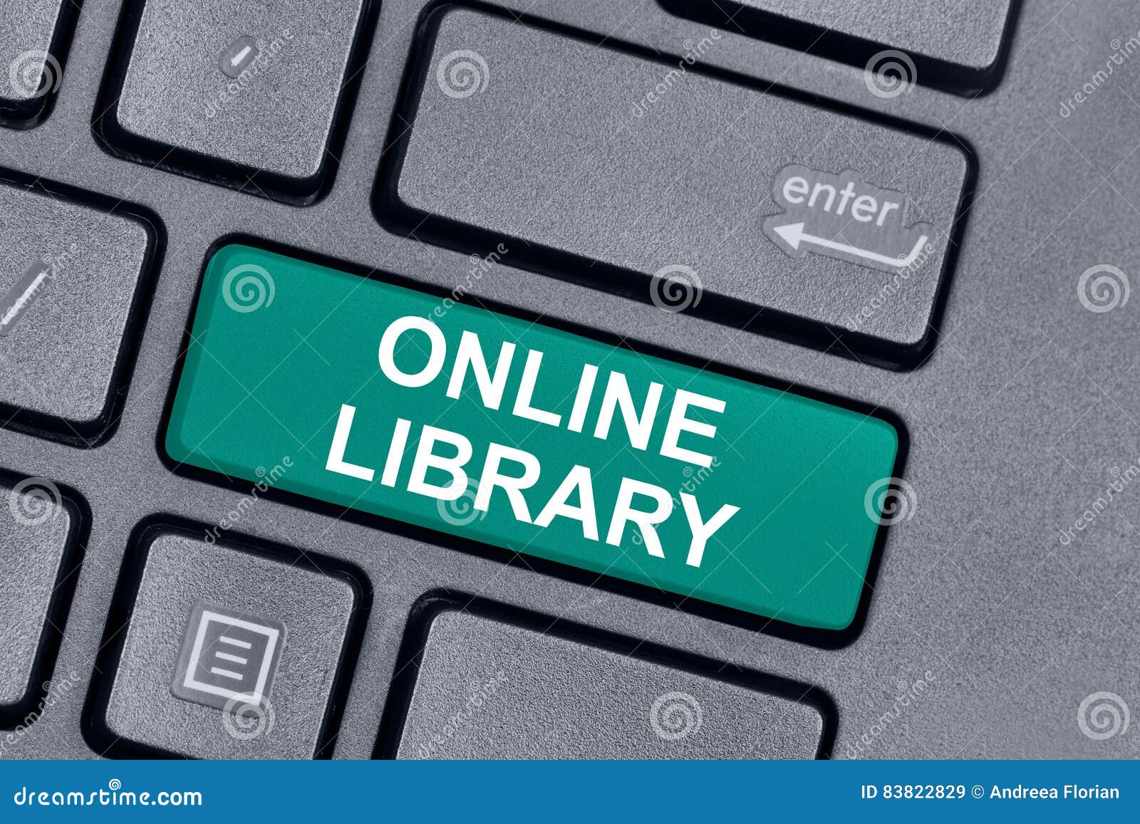 Online Library Words on Keyboard Stock Image - Image of email ...