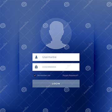 Online Login Application Form Template Enter for User Interface Stock ...