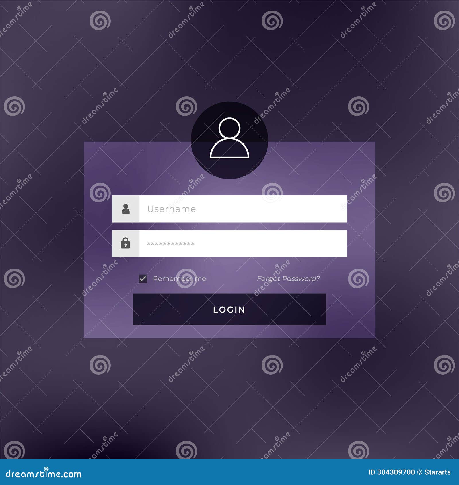 Online Login Page Screen Template for Web or UI App Vetor Stock ...