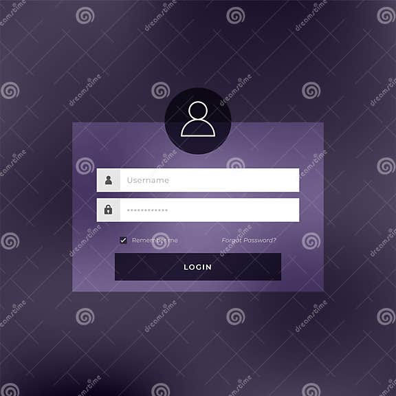 Online Login Page Screen Template for Web or UI App Vetor Stock ...