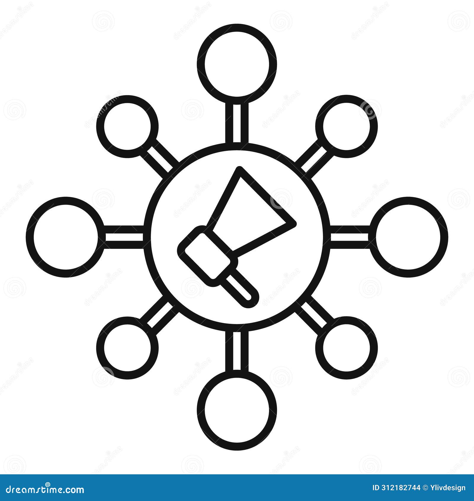 Online Loud Marketing Scheme Icon Outline Vector. Pay Master Stock ...