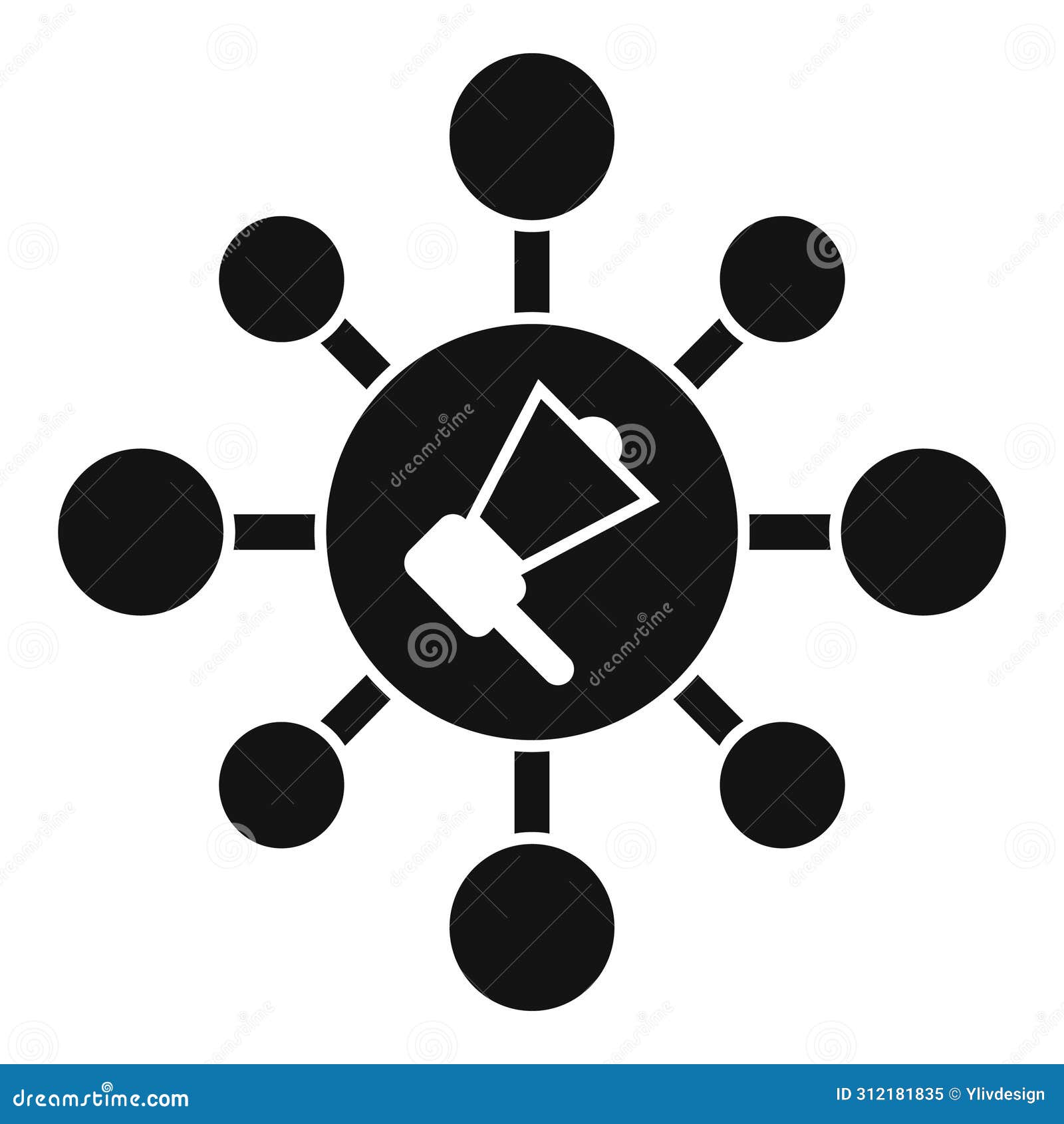 Online Loud Marketing Scheme Icon Simple Vector. Pay Master Stock ...