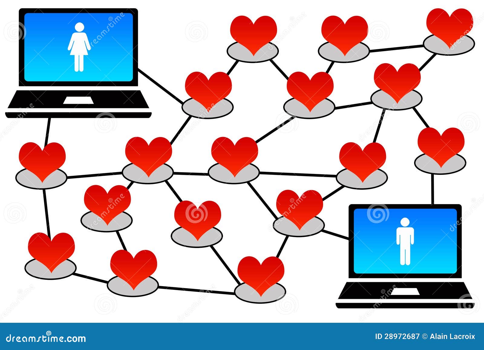 Online love stock illustration. Illustration of darling - 28972687