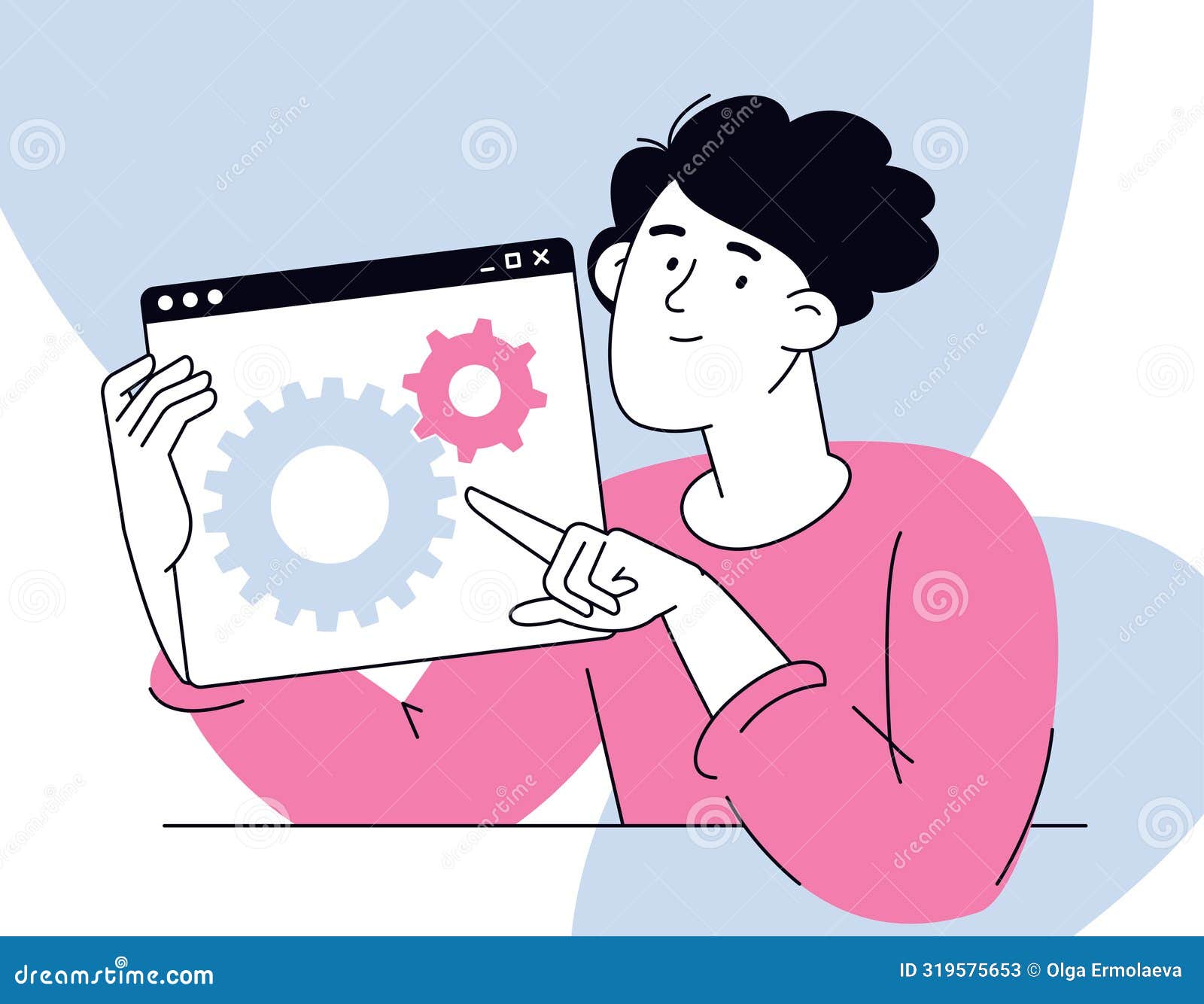 Online Management Dashboard Vector Illustration. Stock Vector ...