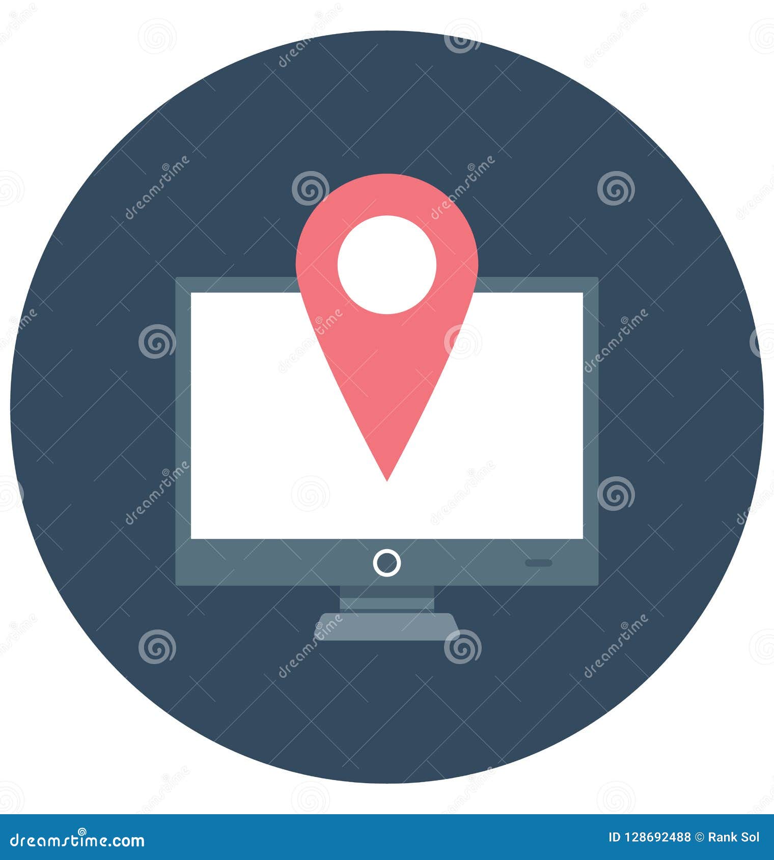 Online Map Isolated Vector Icon that Can Be Easily Edit or Modified ...