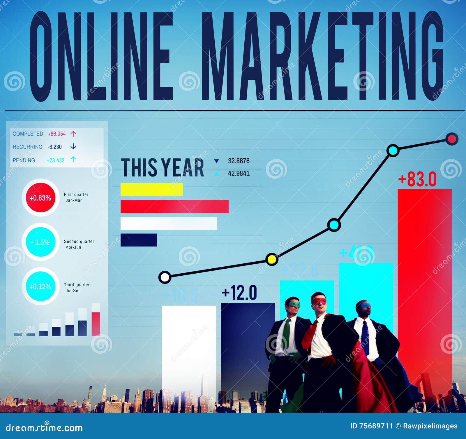 Online Marketing Advertisement Target Promotion Concept Stock Image ...