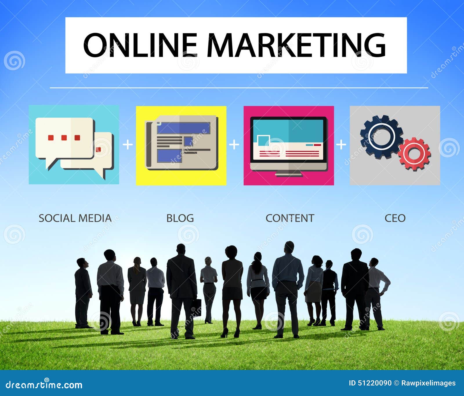 Online Marketing Business Content Strategy Target Concept Stock ...