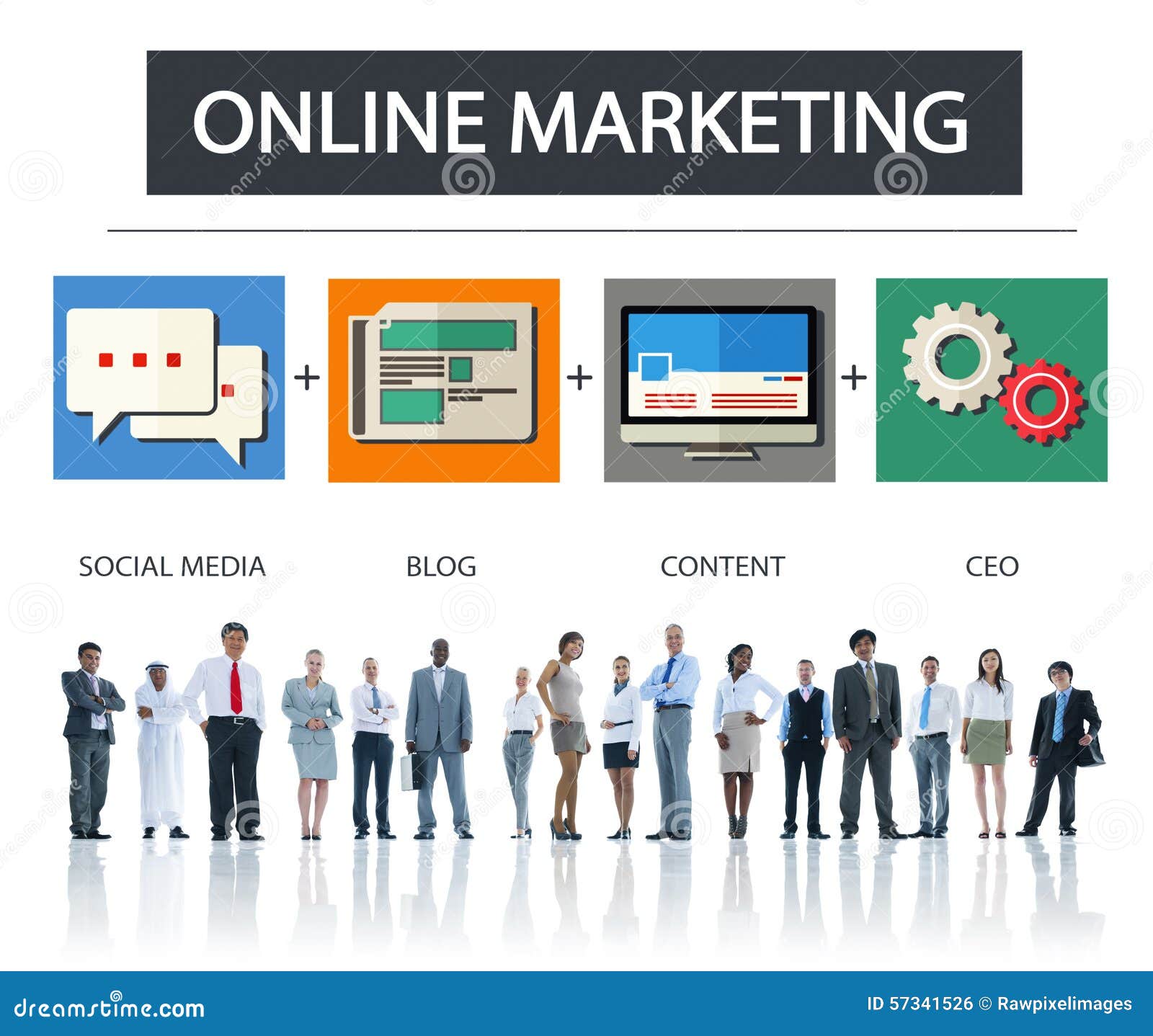 Online Marketing Business Content Strategy Target Concept Stock Photo ...