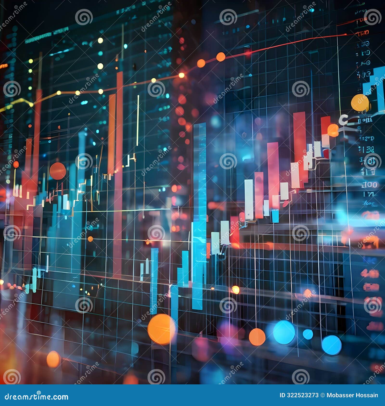Online Marketing Data Analysis Chart Graph Stock Illustration ...