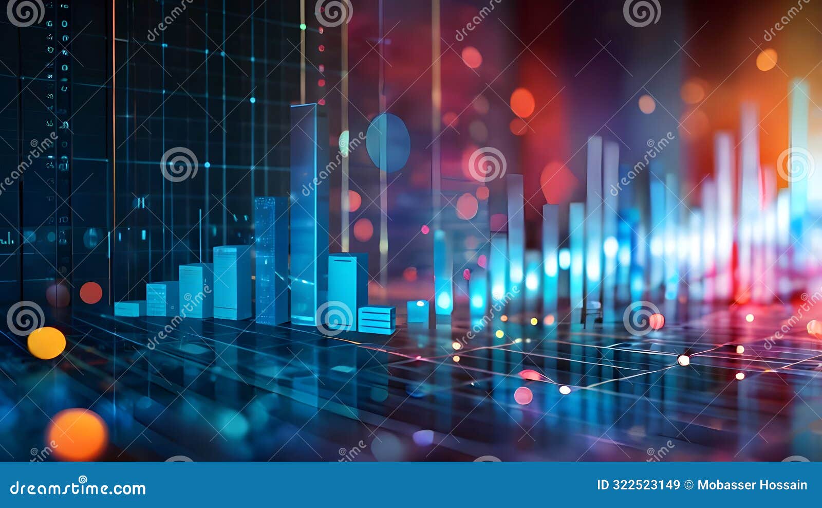 Online Marketing Data Analysis Concept with Chart Graph and Digital ...