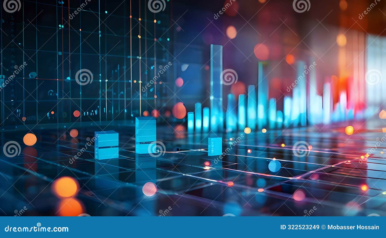 Online Marketing Data Analysis Concept with Chart Graph and Digital ...