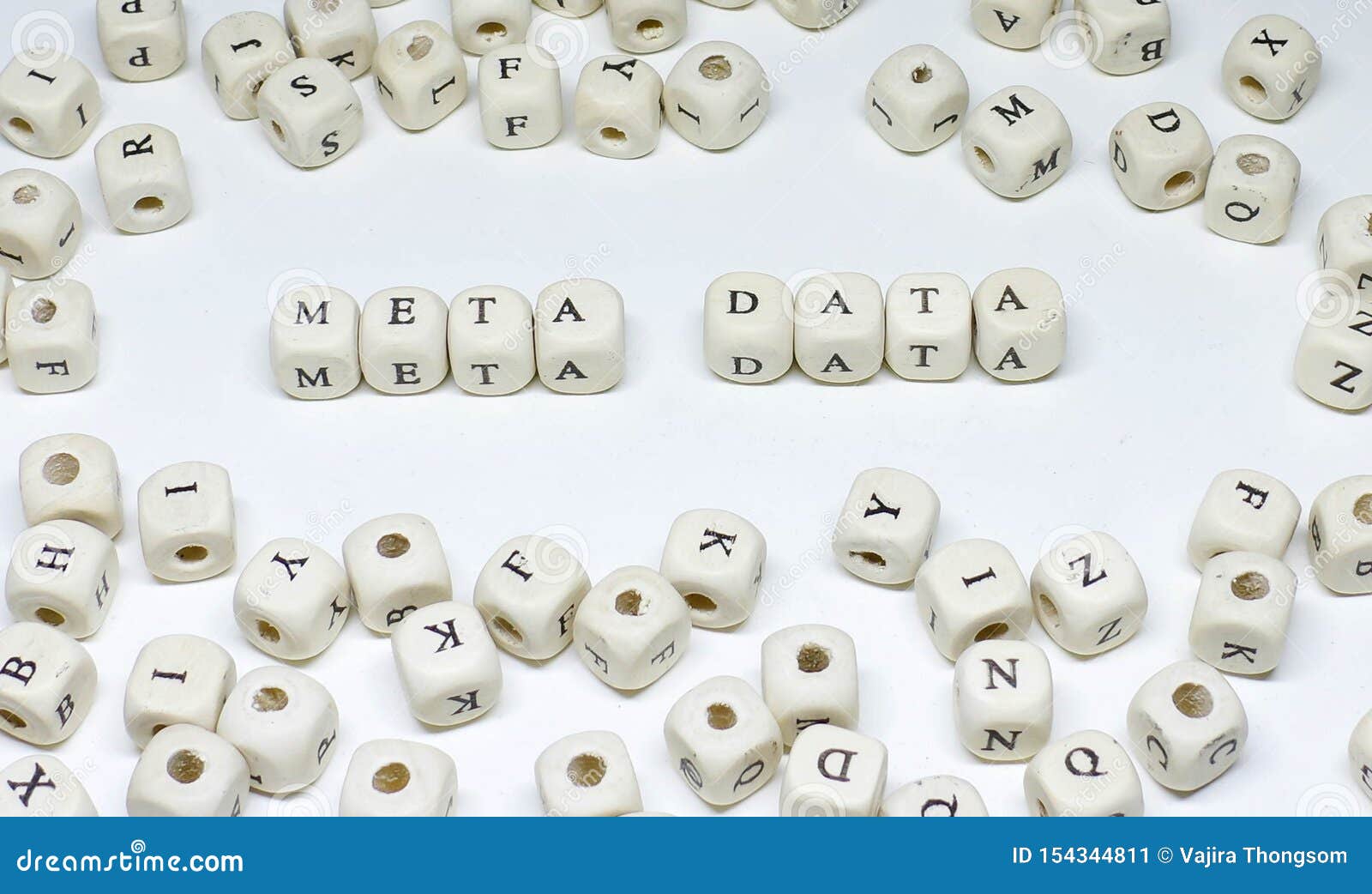 Online Marketing Term on White Background Wooden Abc Meta Data Stock ...