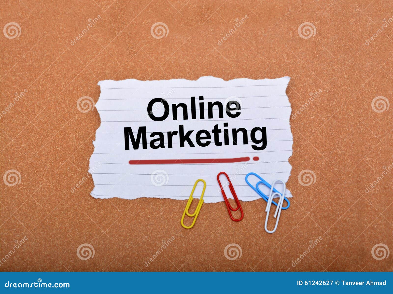 Online Marketing Written on Paper Note with Background Stock Image ...