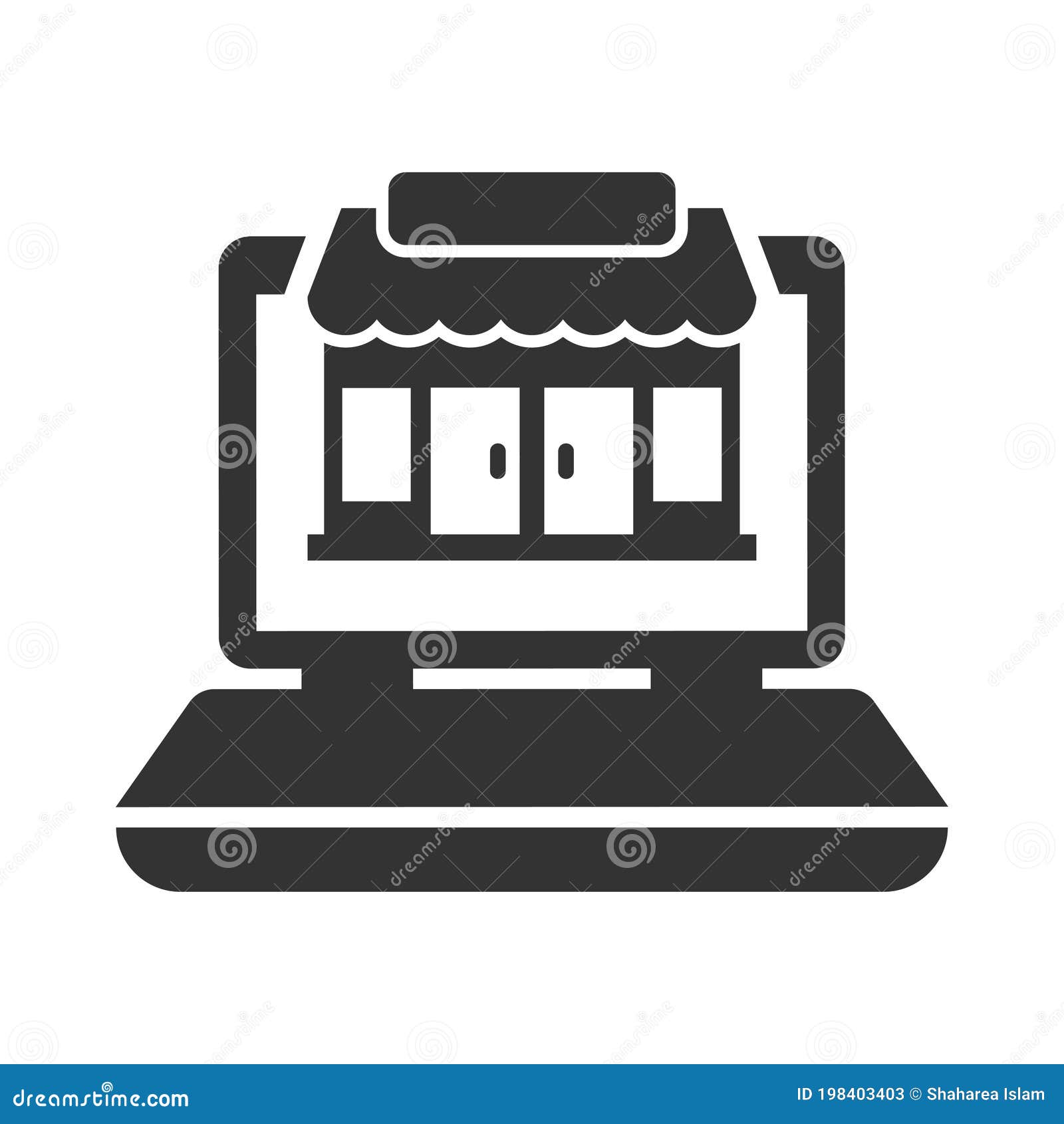 Online marketplace icon stock vector. Illustration of market - 198403403