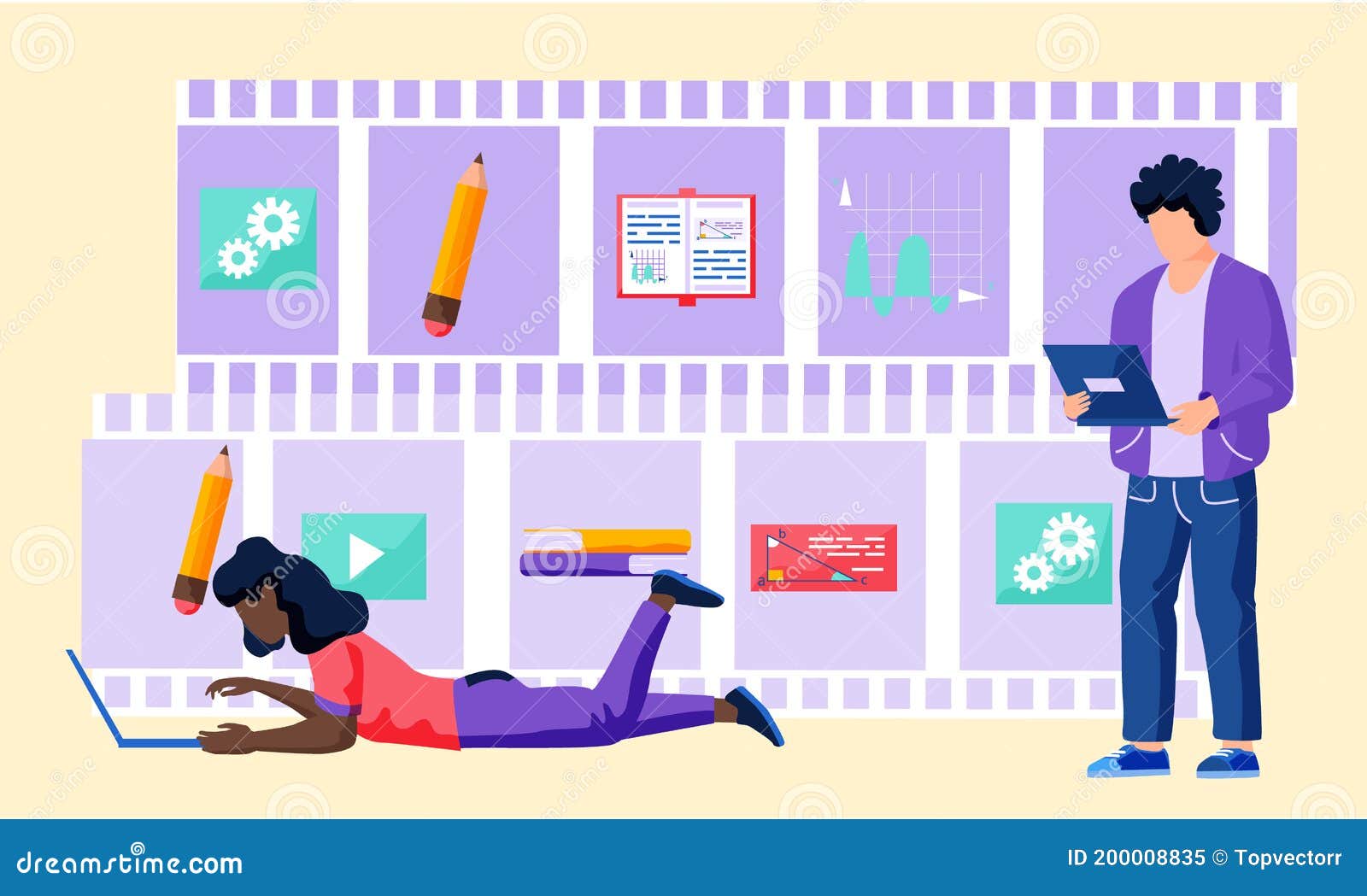 Online Math Course. Learning Mathematics in Internet, Idea of Distance ...