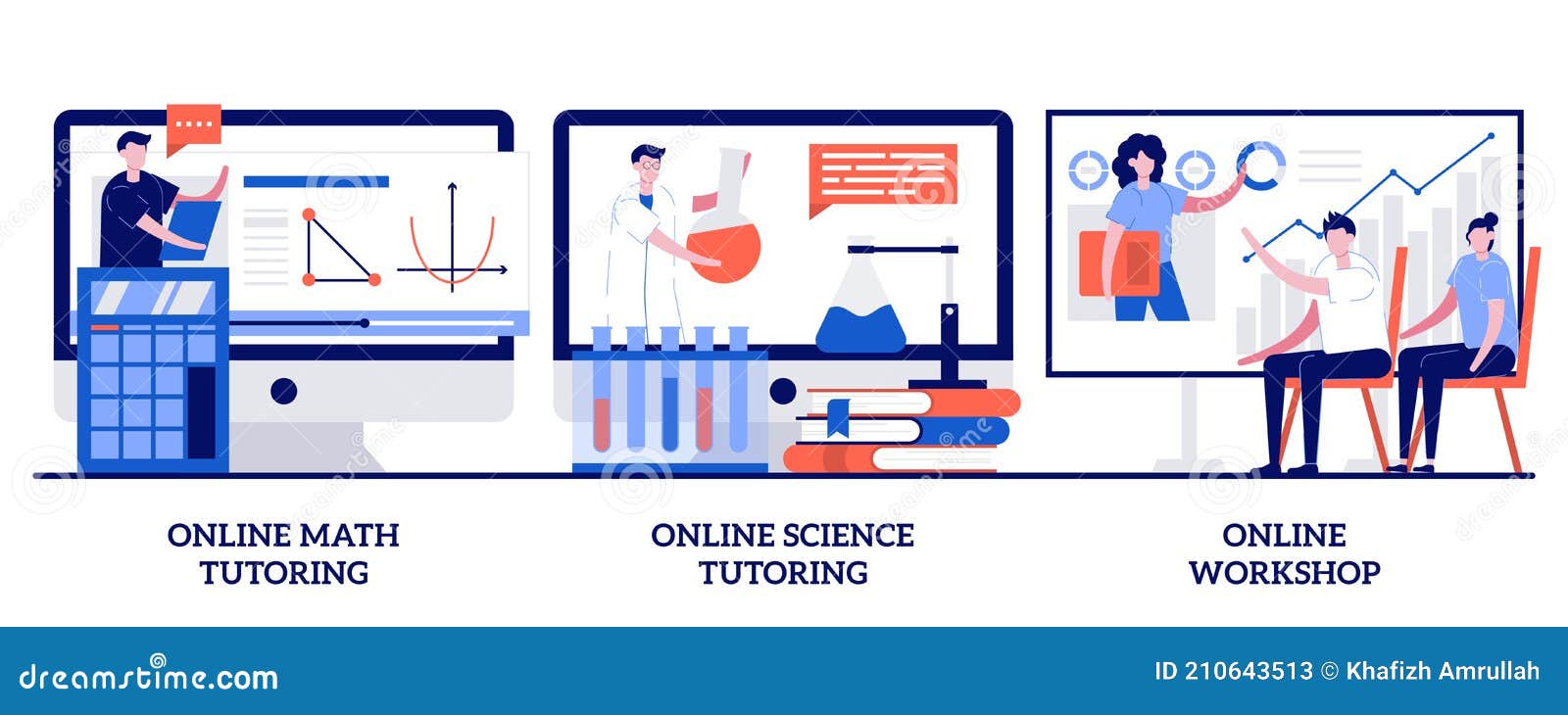 Online Math and Science Tutoring, Online Workshop Concept with Tiny ...