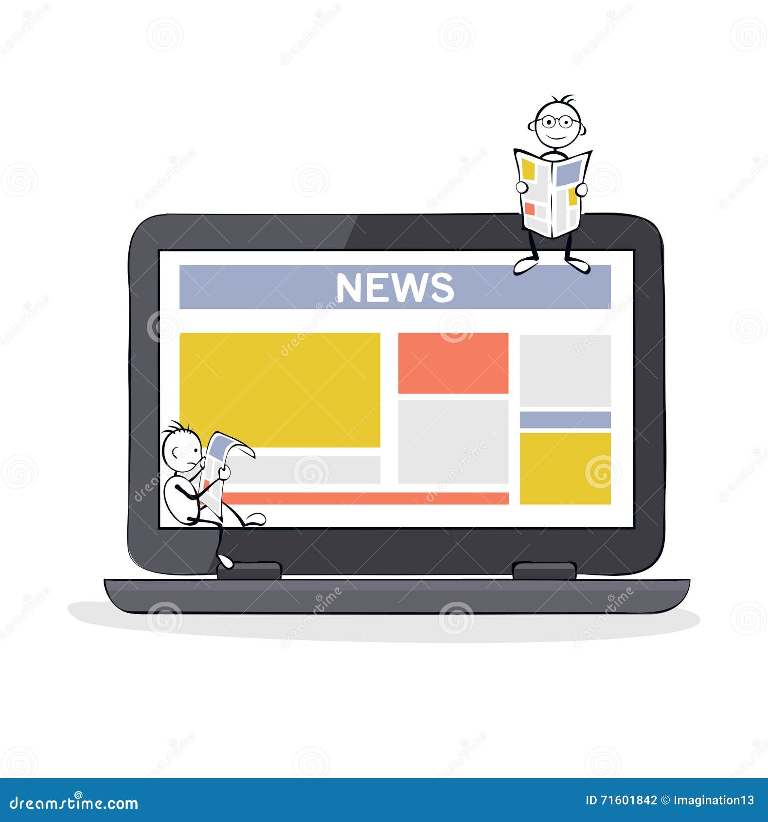 Online Media and News stock vector. Illustration of journalism - 71601842