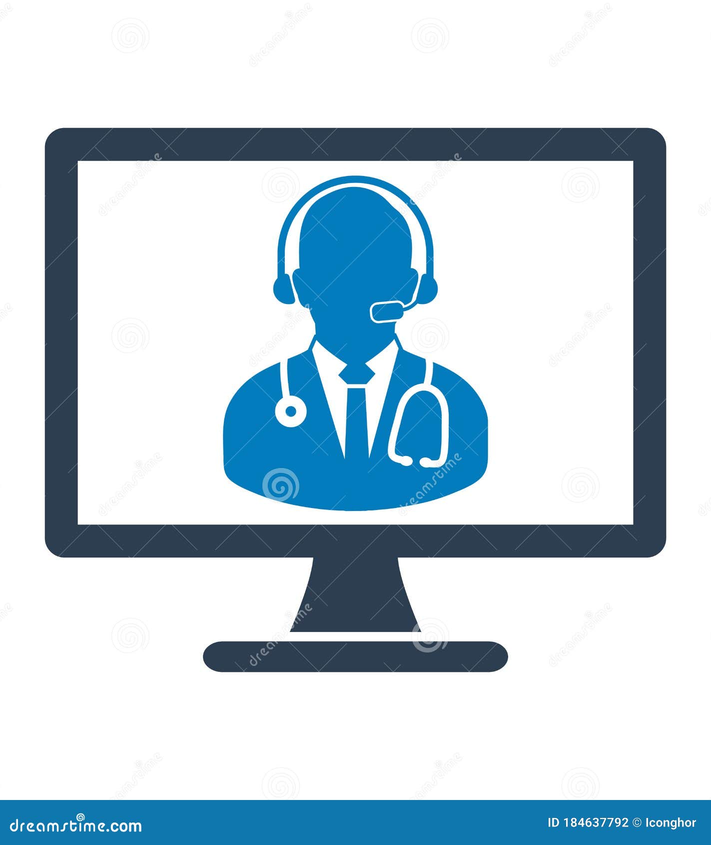 Online Medical Consultant Icon. Stock Vector - Illustration of graphic ...