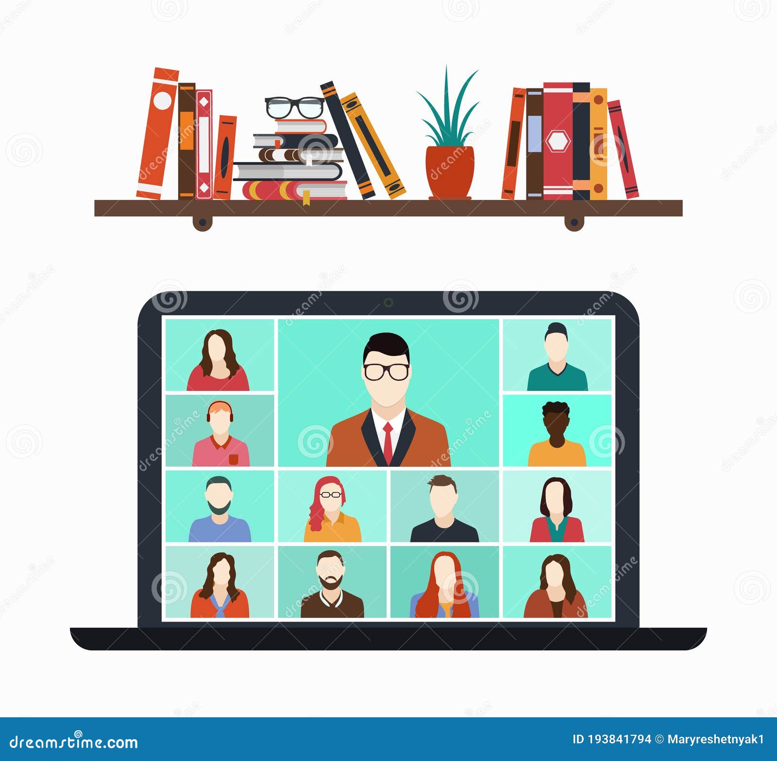 Online Meeting of People with Teleconference Remote Working, or ...