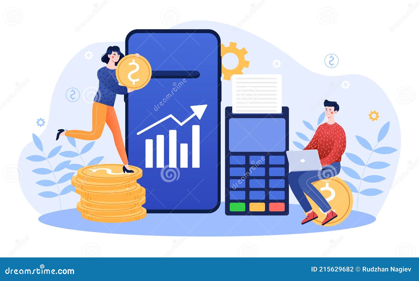 Online Merchant Acquirer Payment System Stock Vector - Illustration of ...