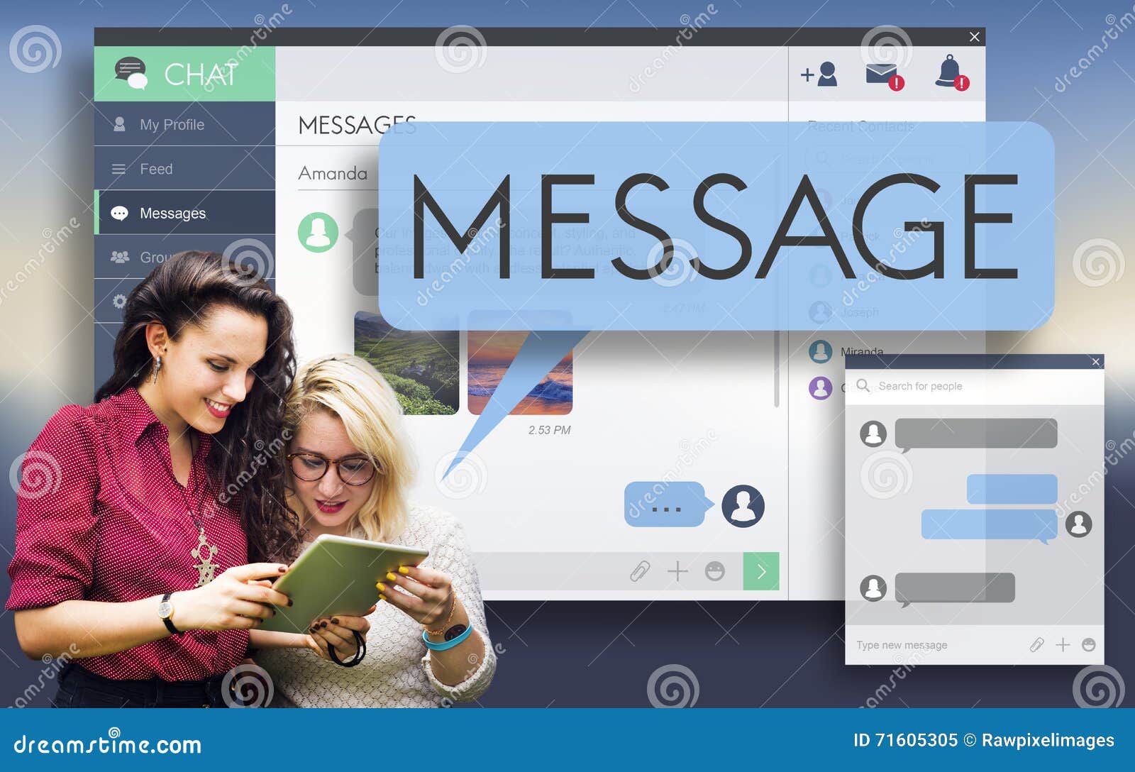 Online Message Email Digital Chatting Concept Stock Image - Image of ...