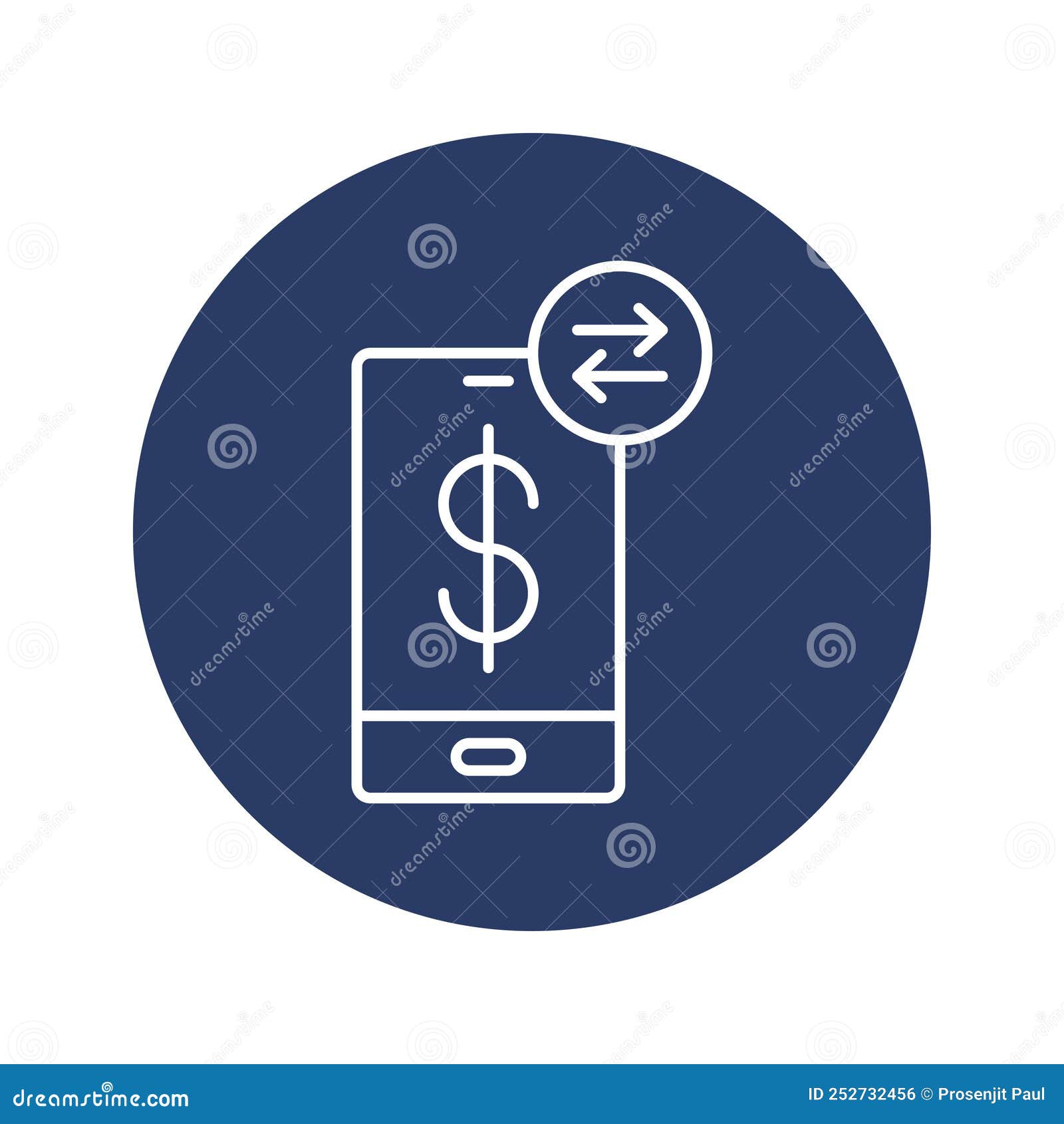 Online Mobile Money Exchange Icon Stock Vector - Illustration of online ...