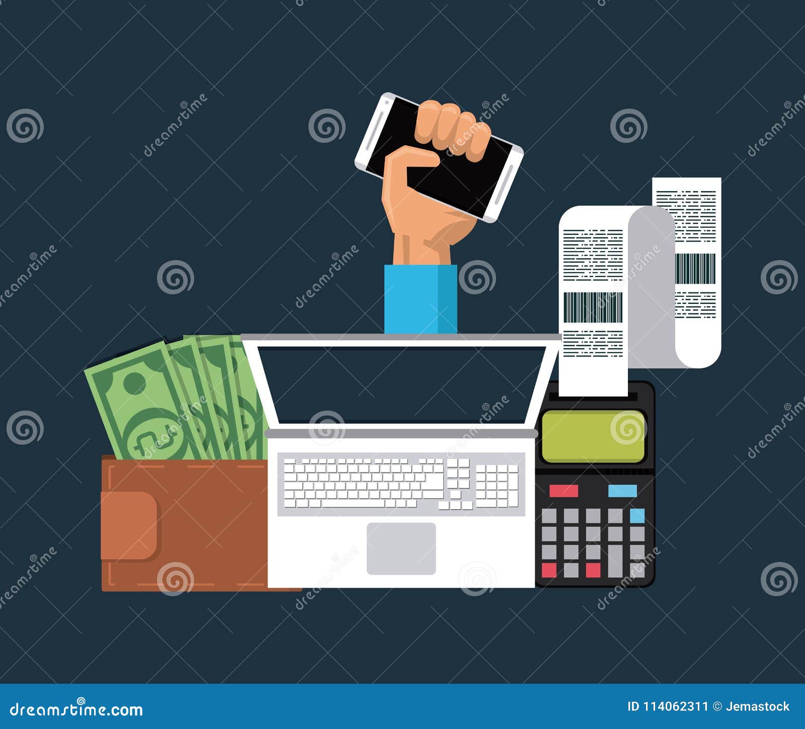 Online mobile payment stock vector. Illustration of shop - 114062311