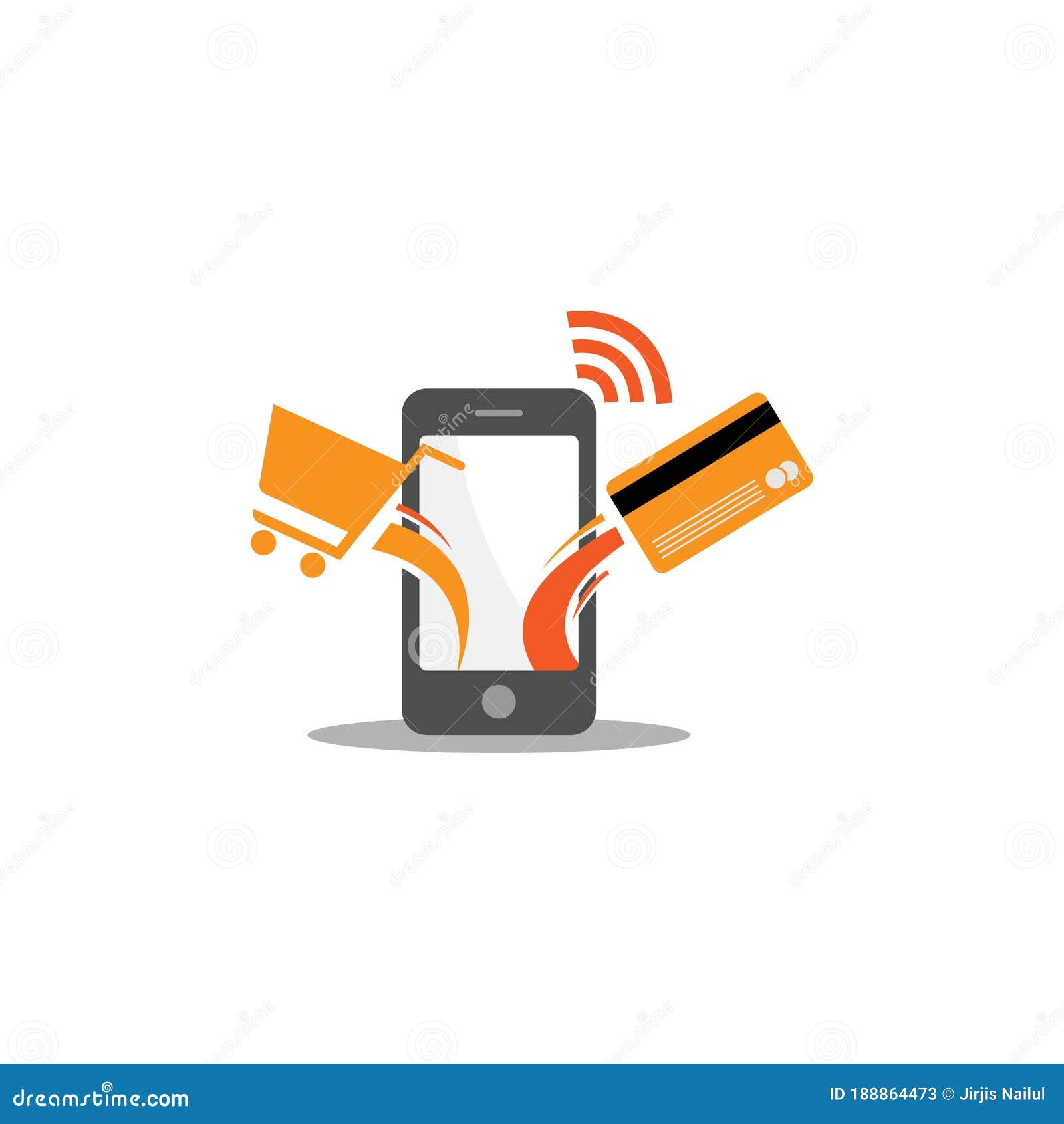 Online Mobile Payment Logo Illustration Stock Vector - Illustration of ...