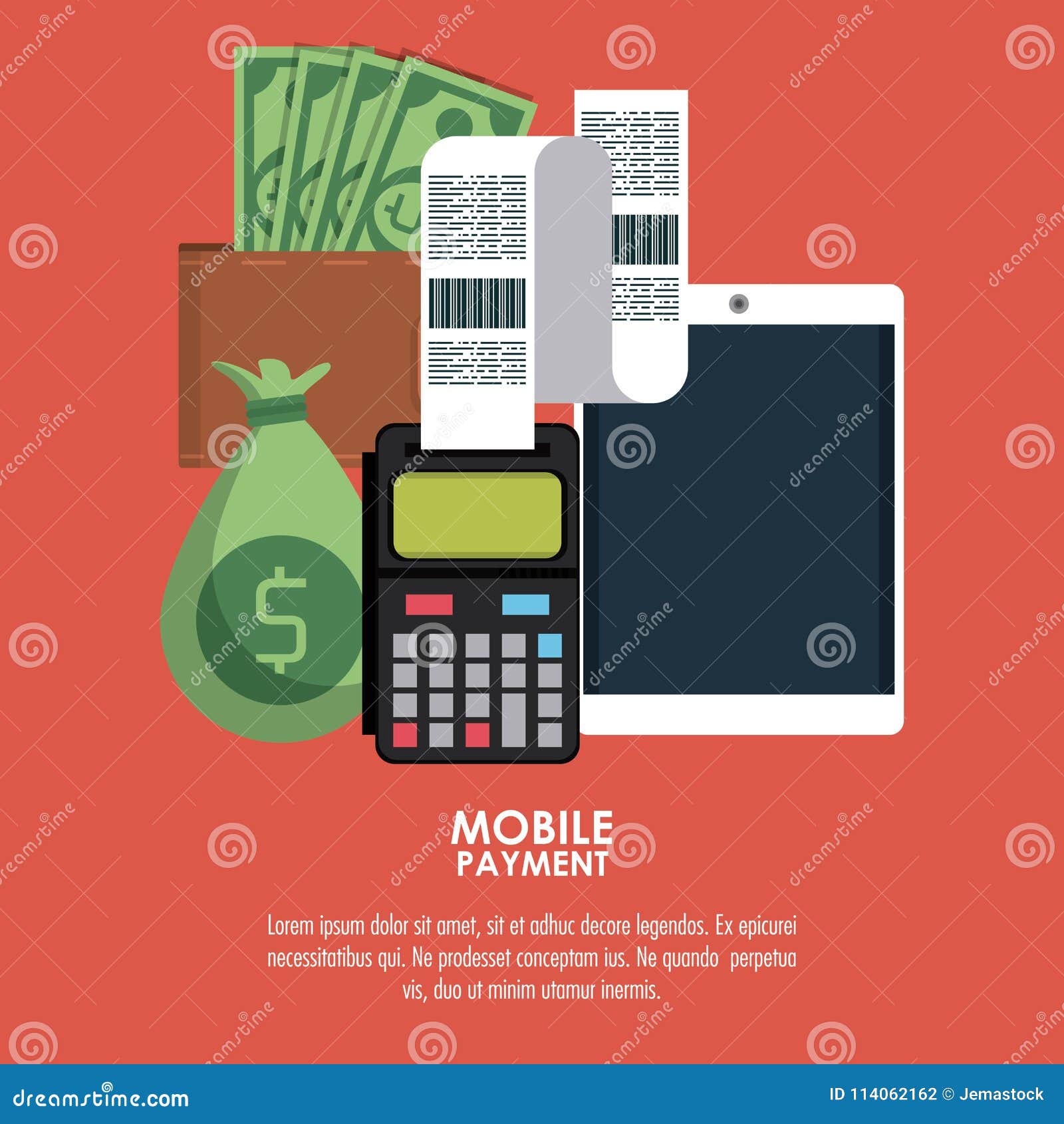 Online mobile payment stock vector. Illustration of electronic - 114062162