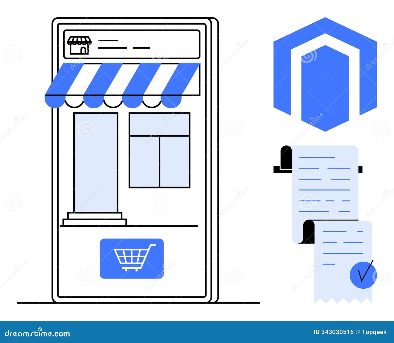 Online Mobile Shop Interface with E-commerce Theme and Transaction ...