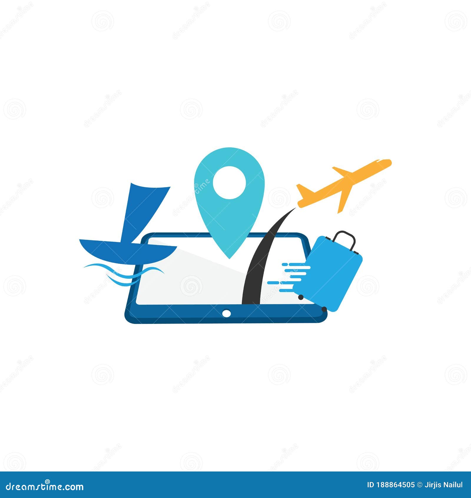 Online Mobile Travel Logo Vector Illustration Stock Vector ...