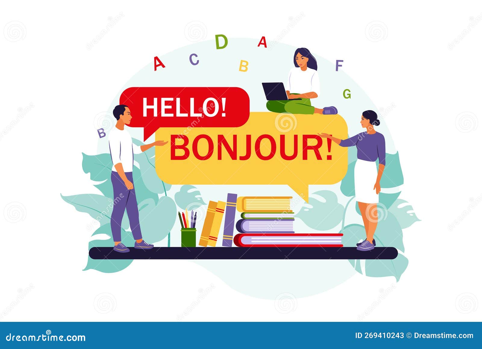 Online Multi Language Translator. People Using Online Translation App ...