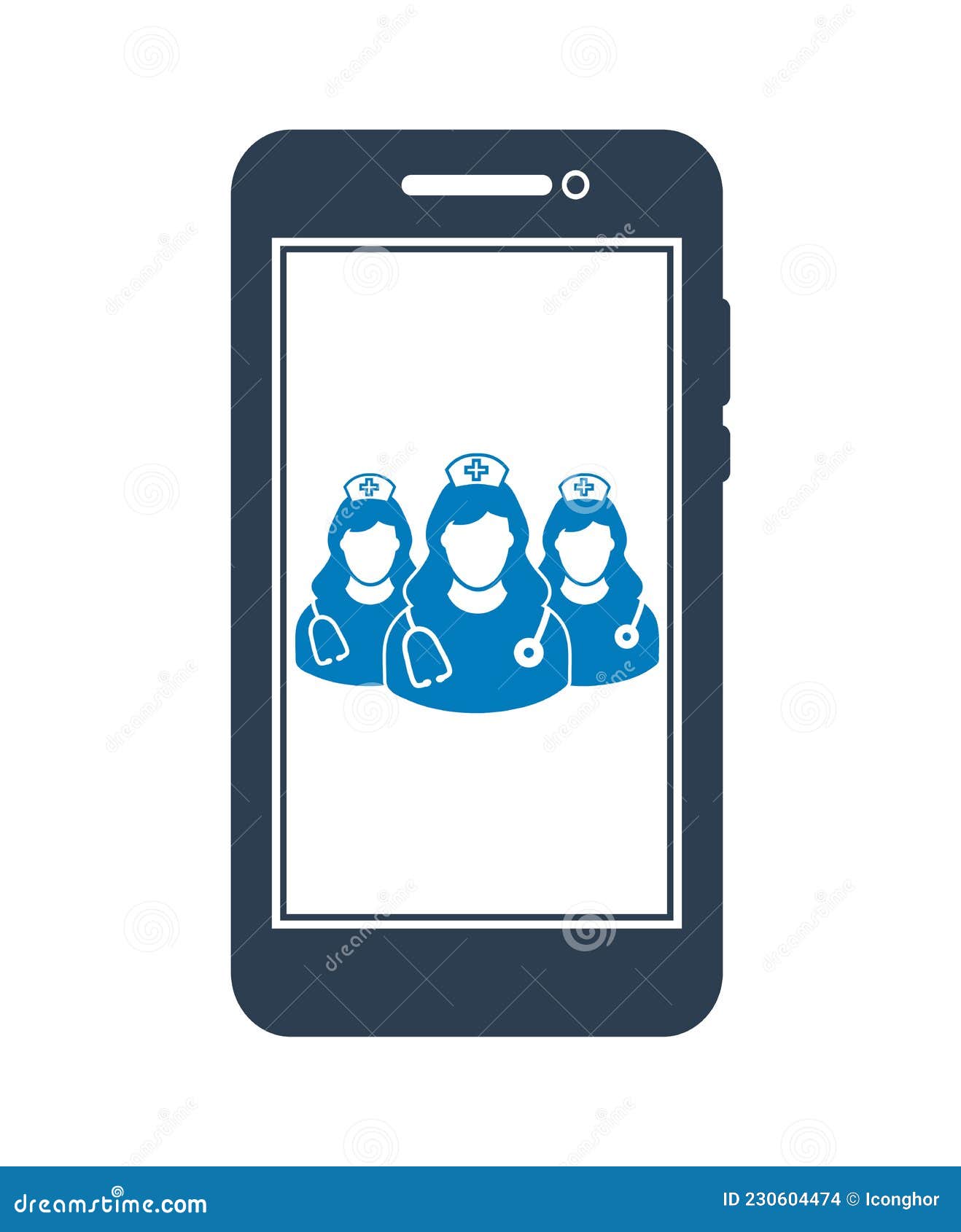 Online Nursing Service Icon Stock Vector - Illustration of medicine ...