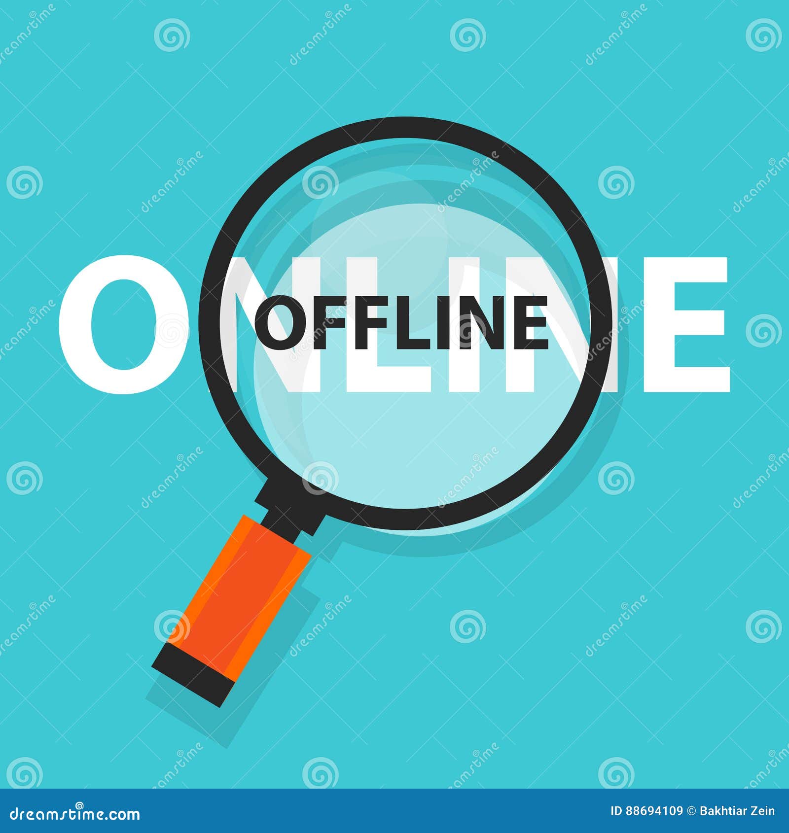 Offline Concept. Meditating Woman Sits In Lotus Asana Position Cartoon ...