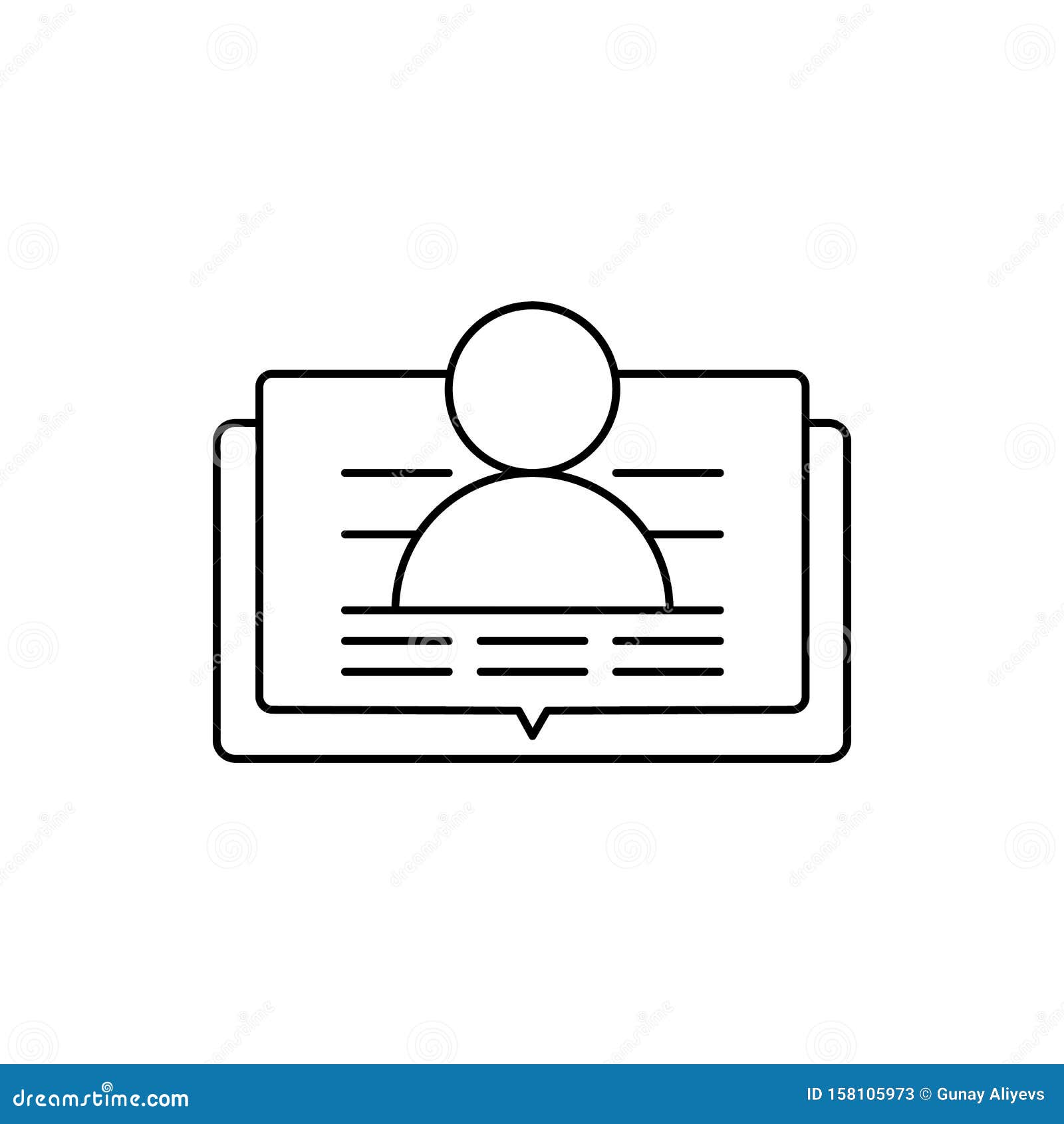 Online Open Book User Icon. Element Of User Experience Icon Royalty ...