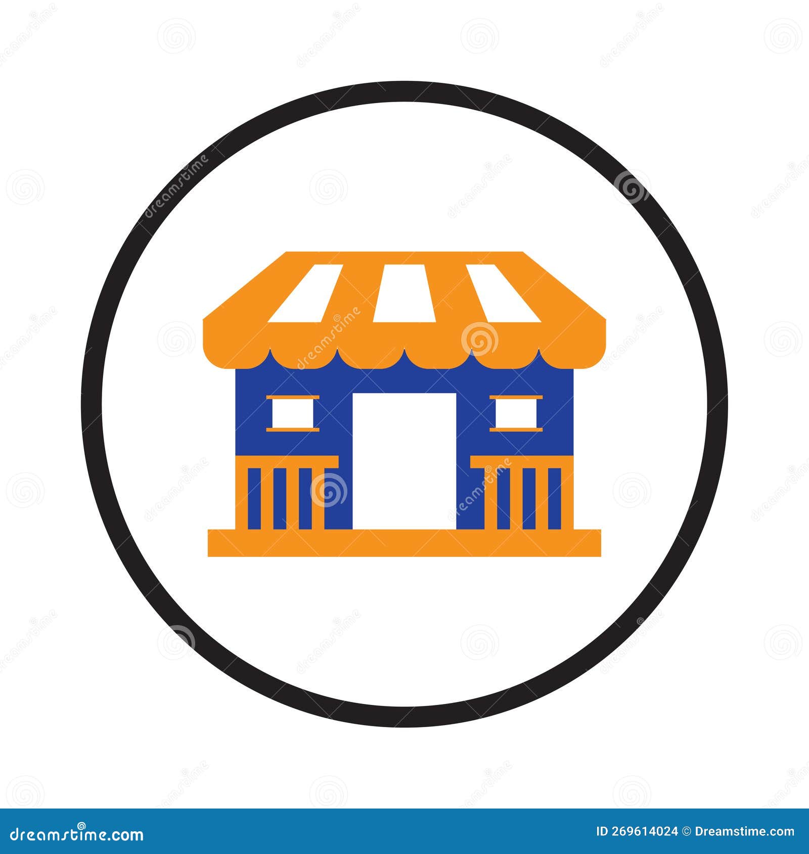 Online open store icon stock vector. Illustration of market - 269614024