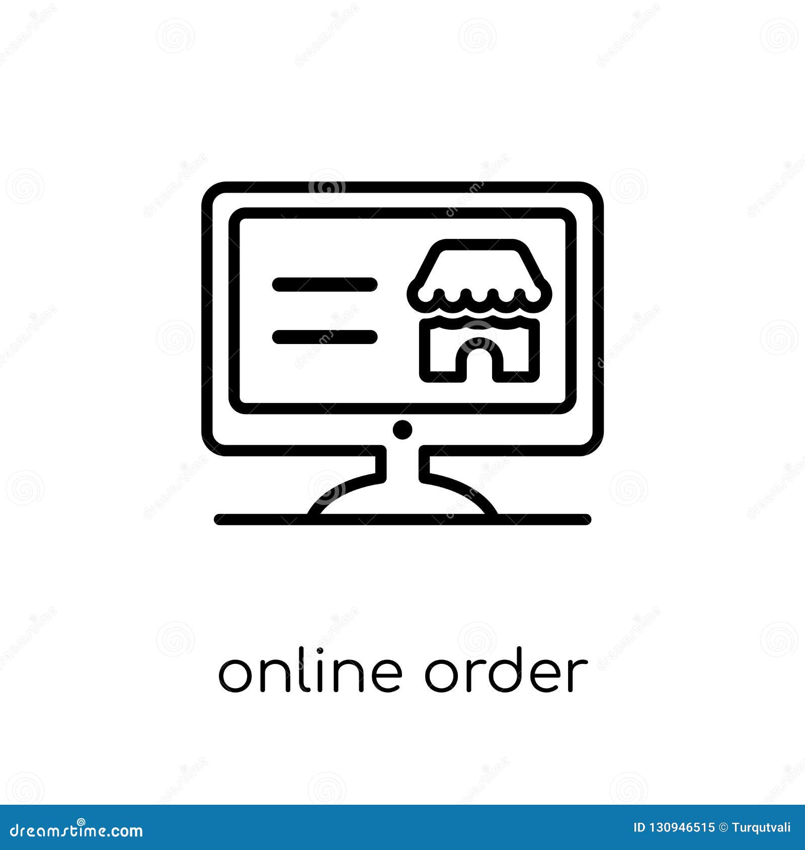 Online Order Icon from Ecommerce Collection. Stock Vector ...
