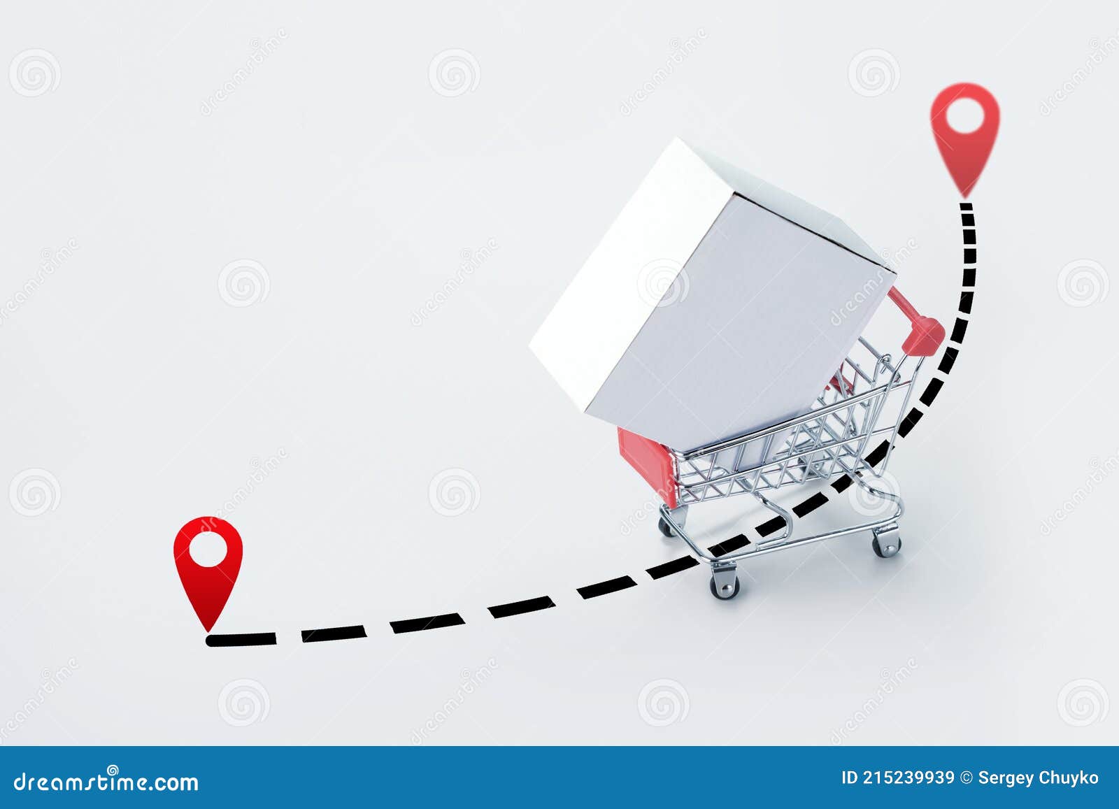 Online Order Tracking with Map. Stock Image - Image of online, fast ...
