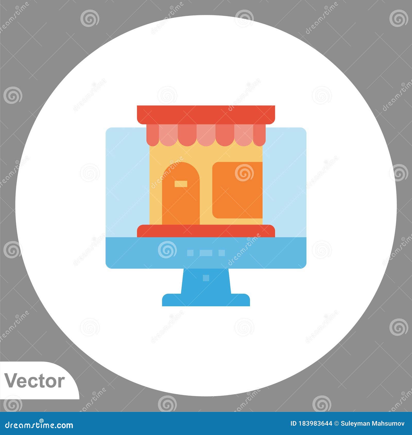 Online Order Vector Icon Sign Symbol Stock Vector - Illustration of ...