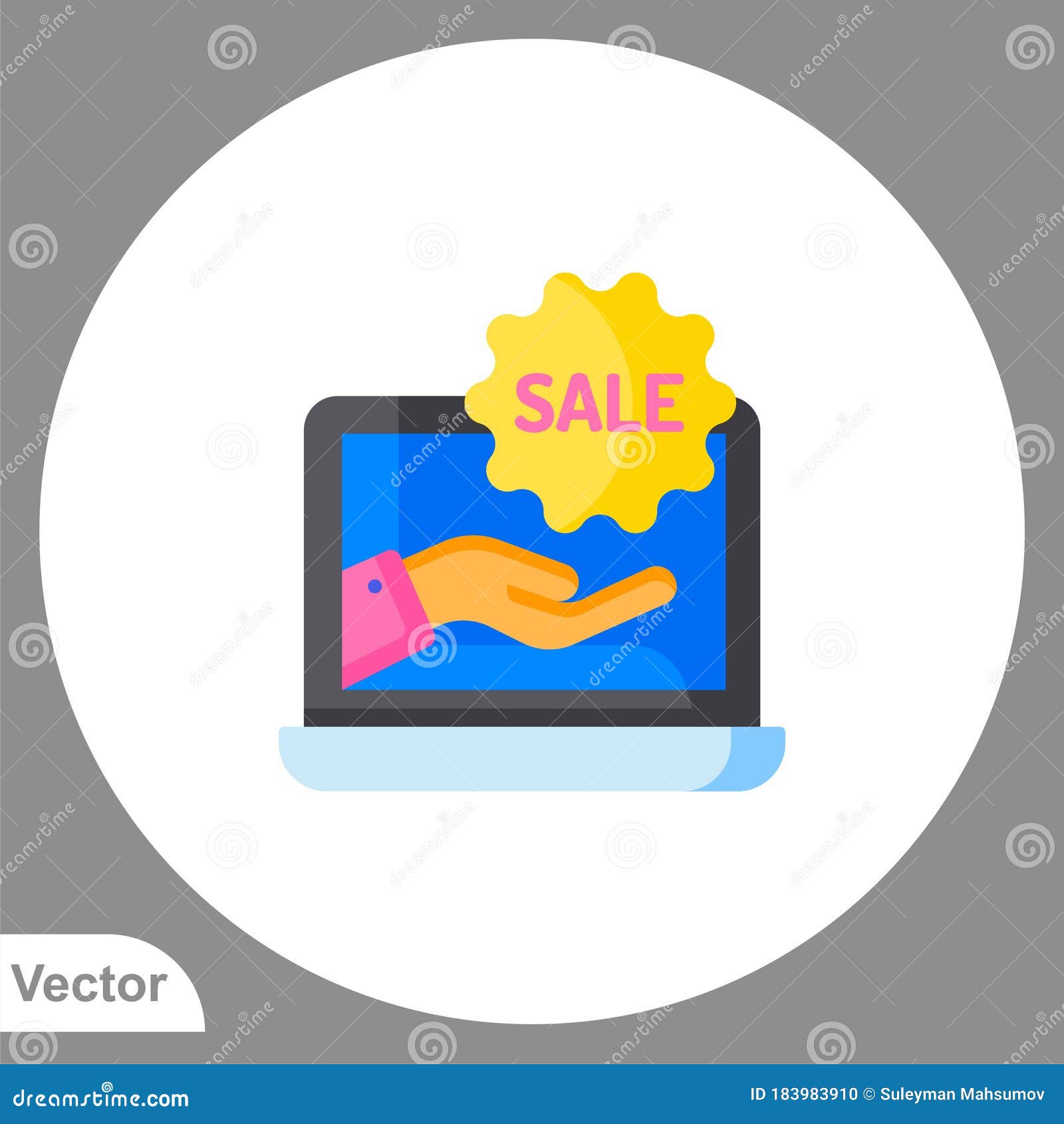 Online Order Vector Icon Sign Symbol Stock Vector - Illustration of ...
