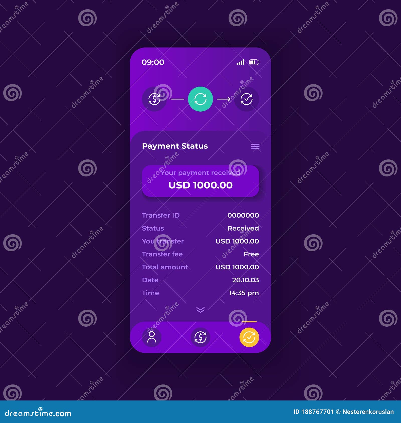 Online Payment Application Smartphone Interface Vector Template. Mobile ...