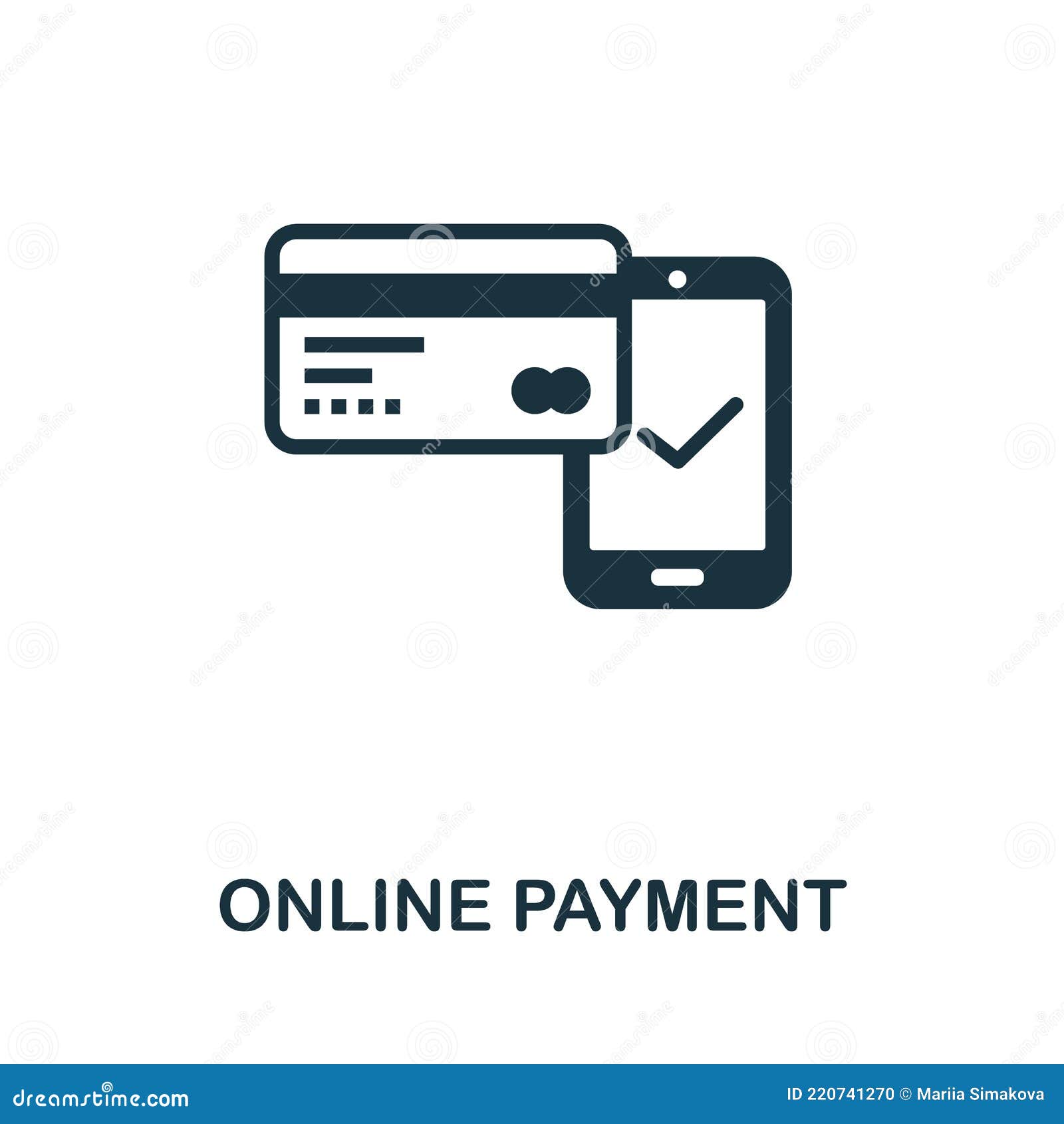 Online Payment Icon. Monochrome Simple Element from Digital Service ...