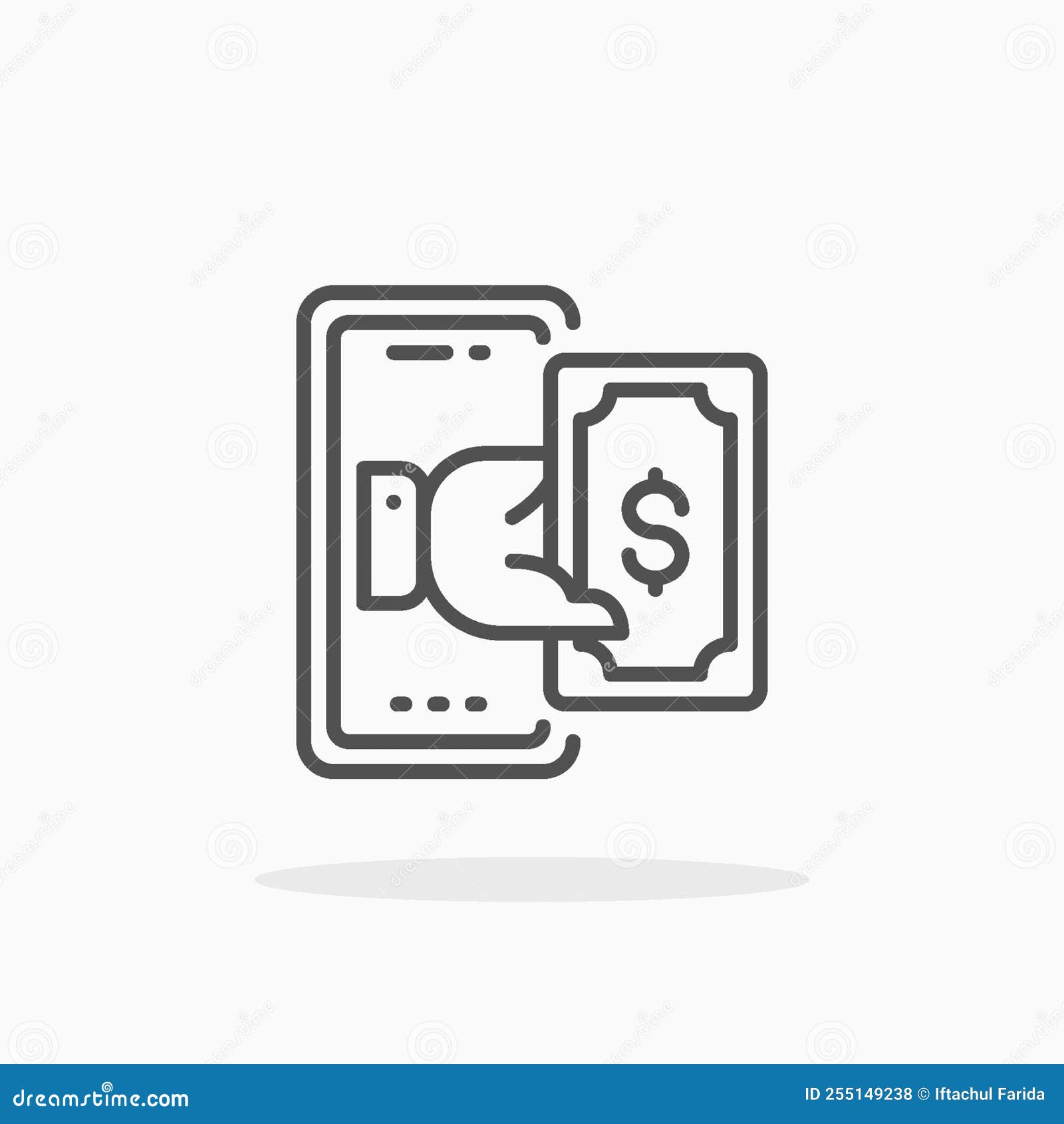 Online Payment Icon Outline Style Stock Vector - Illustration of sign ...